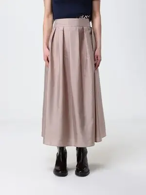 Max Mara Silk Blend Satin Midi Skirt - Pink