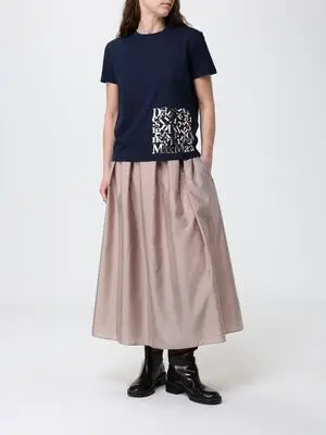 Max Mara Silk Blend Satin Midi Skirt