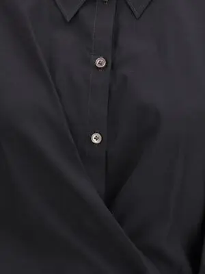 LEMAIRE Cotton Silk Blend Shirt - Ink