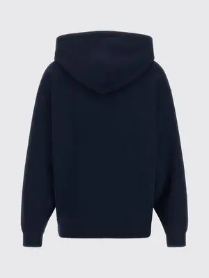 JIL SANDER Relaxed Fit Cotton Hoodie With Drawstring Hood And Contrast Logo - Blue