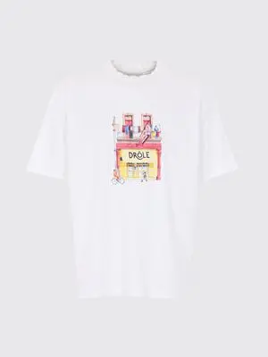 Drole De Monsieur Printed Cotton Crew Neck T-shirt
