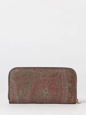 Etro Arnica Coated Cotton Paisley Wallet