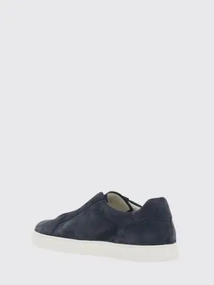 DOUCAL'S Suede Calfskin Slip-on Sneakers - Blue