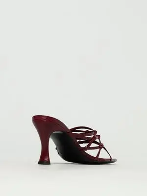 By Far Strappy Heeled Sandals - Cherry