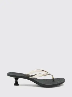 Tory Burch Jelly Tpu Thong Sandals With Low Spool Heel - Grey