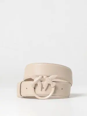 Pinko Love Birds Buckle Belt - Beige