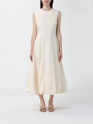 MEIMEIJ Midi Dress In Cotton - Yellow