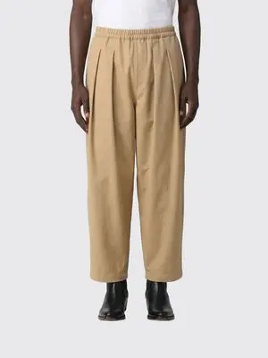 MAISON MARGIELA Cotton Blend Wide Leg Trousers - Beige