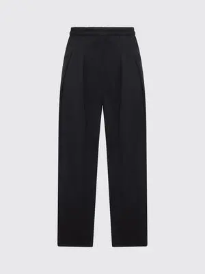MAISON MARGIELA Cotton Blend Wide Leg Trousers - Black