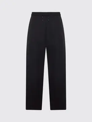 MAISON MARGIELA Cotton Blend Wide Leg Trousers - Black