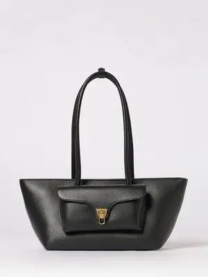 COCCINELLE Grained Leather Beat Double Bag - Black