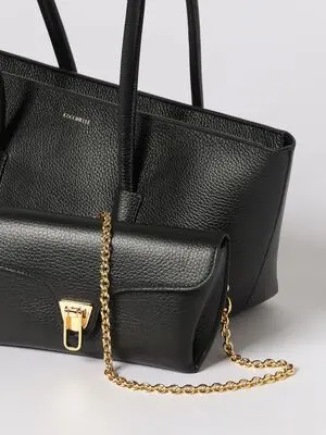 COCCINELLE Grained Leather Beat Double Bag - Black