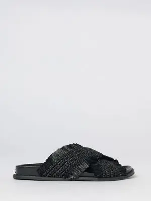 Michael Kors Peyton Raffia Sandals - Black