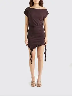 Pinko Alisha Asymmetric Stretch Jersey Dress - Brown