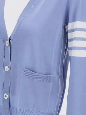 Thom Browne V-neck Cardigan With Signature Stripes