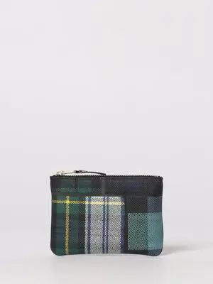 Comme Des Garçons Coin Purse In Tartan Twill - Green