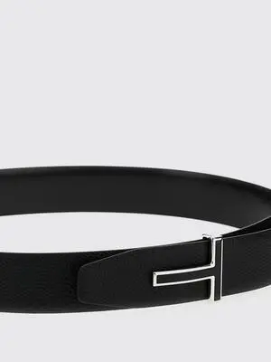 TOM FORD Logo Buckle Leather Belt