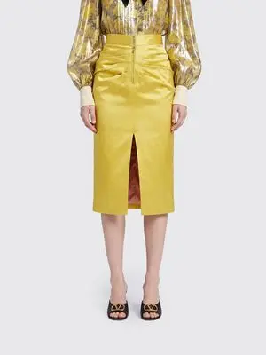 Valentino Garavani Midi Skirt In Silk - Green