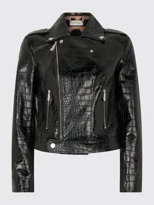 Philipp Plein Crocodile-embossed Leather Biker Jacket
