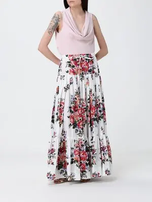 Dolce & Gabbana Floral Cotton Maxi Skirt