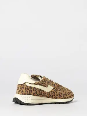 AUTRY Reelwind Low-top Sneakers In Suede With Animal Print And Padded Ankle - Multicolor