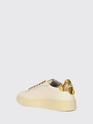 AUTRY Dallas Low Calfskin Sneakers With Python-effect Inserts - Multicolor