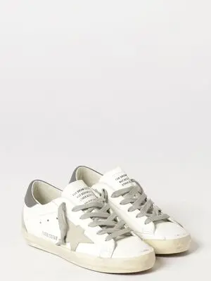 GOLDEN GOOSE Super-star Distressed Leather Low-top Trainers - Grey