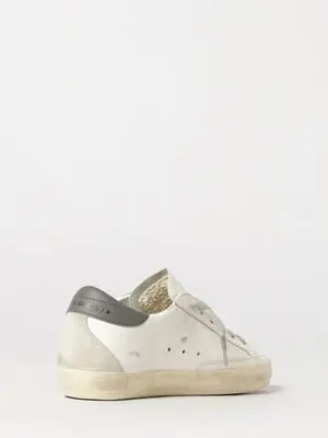 GOLDEN GOOSE Super-star Distressed Leather Low-top Trainers - Grey