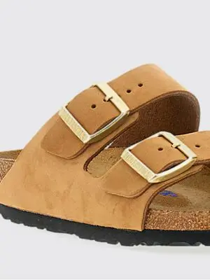 BIRKENSTOCK Arizona Oiled Leather Sandals With Double Buckle Straps - Brown