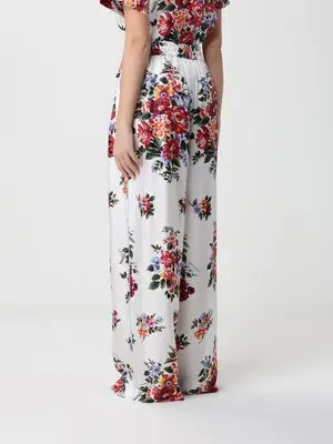Dolce & Gabbana Floral Silk Wide-leg Trousers
