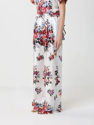 Dolce & Gabbana Floral Silk Wide-leg Trousers