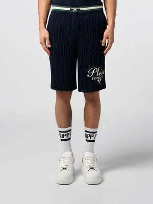 Philipp Plein Knit Shorts - Navy