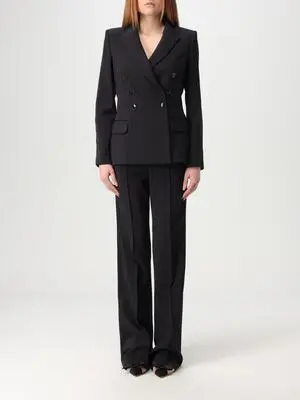 Elisabetta Franchi Double-breasted Blazer And Wide-leg Trousers Set