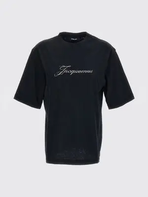Jacquemus Cotton T-shirt With Logo - Black