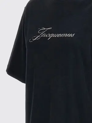 Jacquemus Cotton T-shirt With Logo - Black