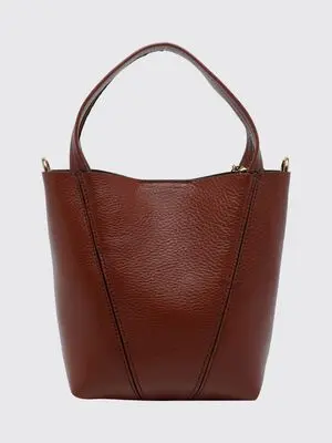 Chloé Spin Mini Grained Calfskin Handbag With Ring Detail - Brown