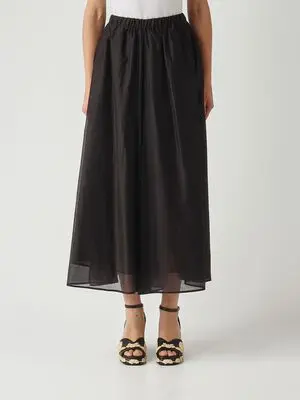 MEIMEIJ Cropped Trousers In Chiffon - Black