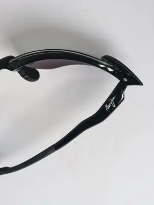 Maui Jim Ho'okipa Ultra Rectangular Aviator Metal Sunglasses With Uva/uvb Lenses