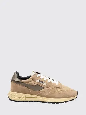 AUTRY Reelwind Sneakers In Leather And Nylon With Worn Effect - Camel