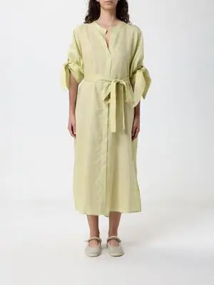 MEIMEIJ Chemisier Dress In Linen - Lime