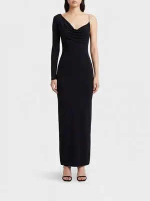 Elisabetta Franchi Jersey One Shoulder Dress - Black