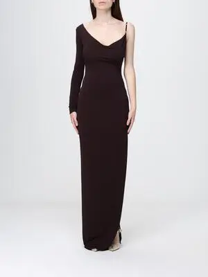Elisabetta Franchi Jersey One Shoulder Dress - Brown