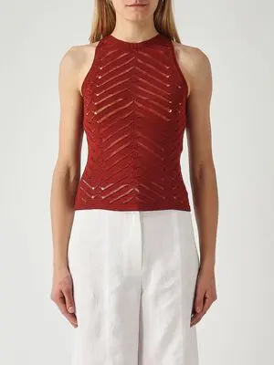 TWINSET Knitted Viscose Top - Brown