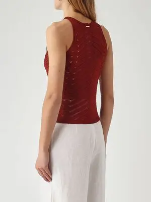 TWINSET Knitted Viscose Top - Brown