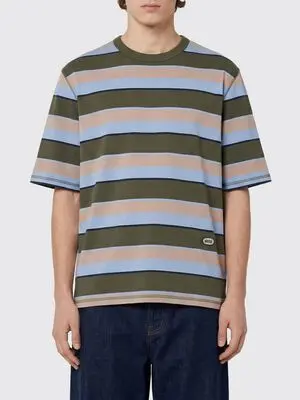 AMI Paris Striped Cotton T-shirt - Red