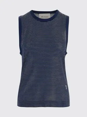 AMI Paris Striped Cotton Sleeveless Top