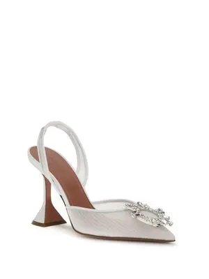 Amina Muaddi Begum Embellished Slingback Pumps