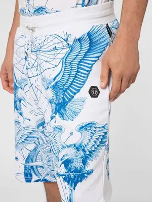 Philipp Plein Graphic Print Knee-length Jogging Shorts