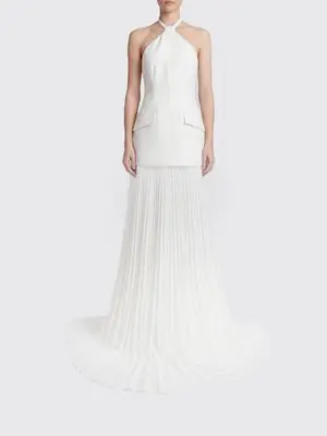 Sportmax Crêpe Pleated Dress - Milk