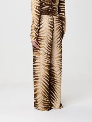 Just Cavalli Printed Twill Palazzo Trousers